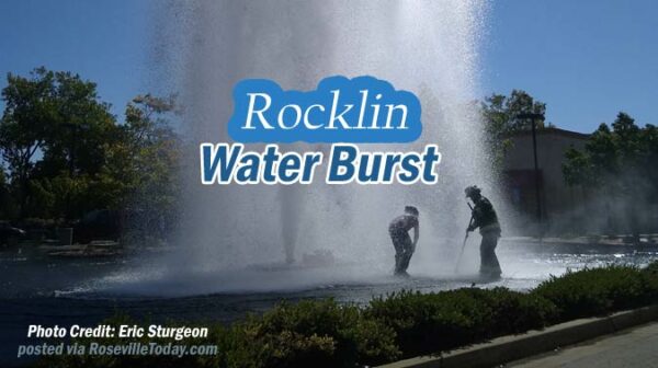 Rocklin water hydrant rupture: Photos captured by Rocklin High School ...
